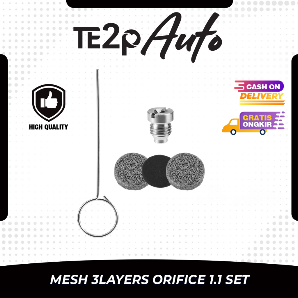 Jual Te2p Auto Mesh 3 Layer Lapis Orifice 1.1mm Kawat Pembersih Set ...