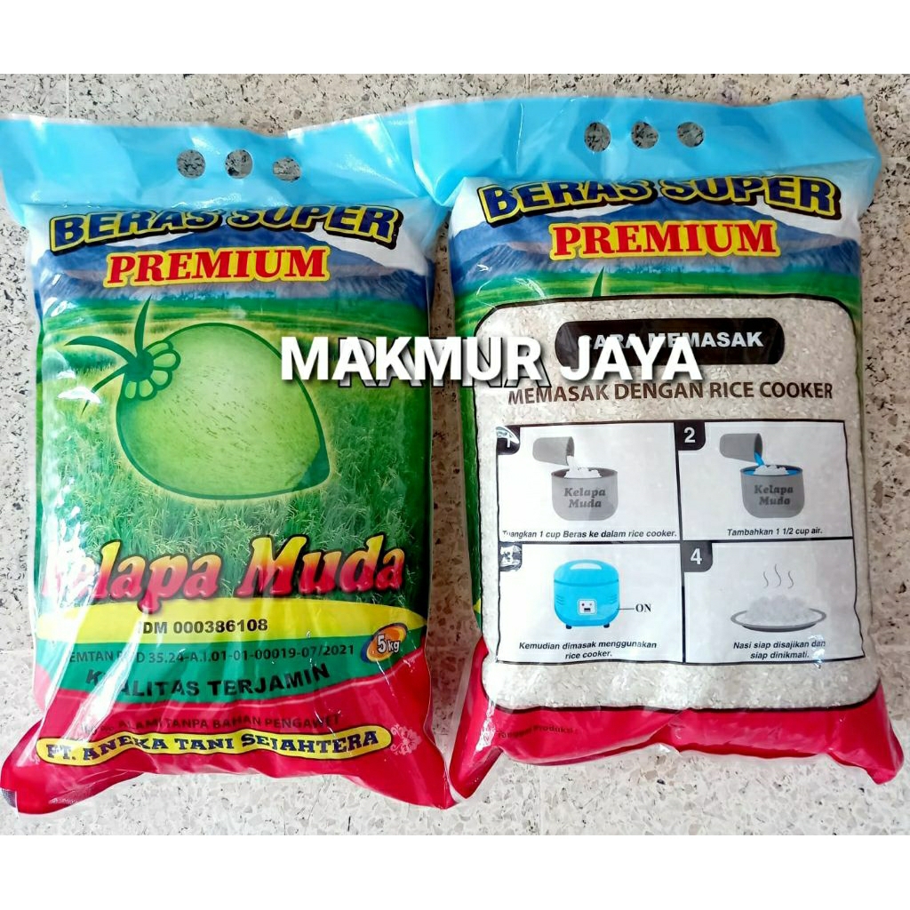 Jual Beras Premium KELAPA MUDA 5 KG | Shopee Indonesia