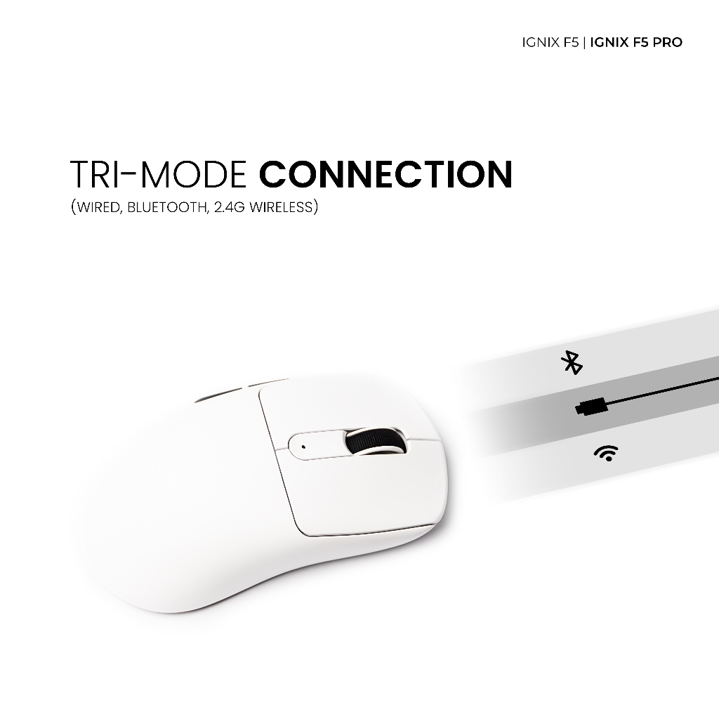 Jual VortexSeries IGNIX Series F5 Mouse | Ultra Light Wireless Tri Mode ...