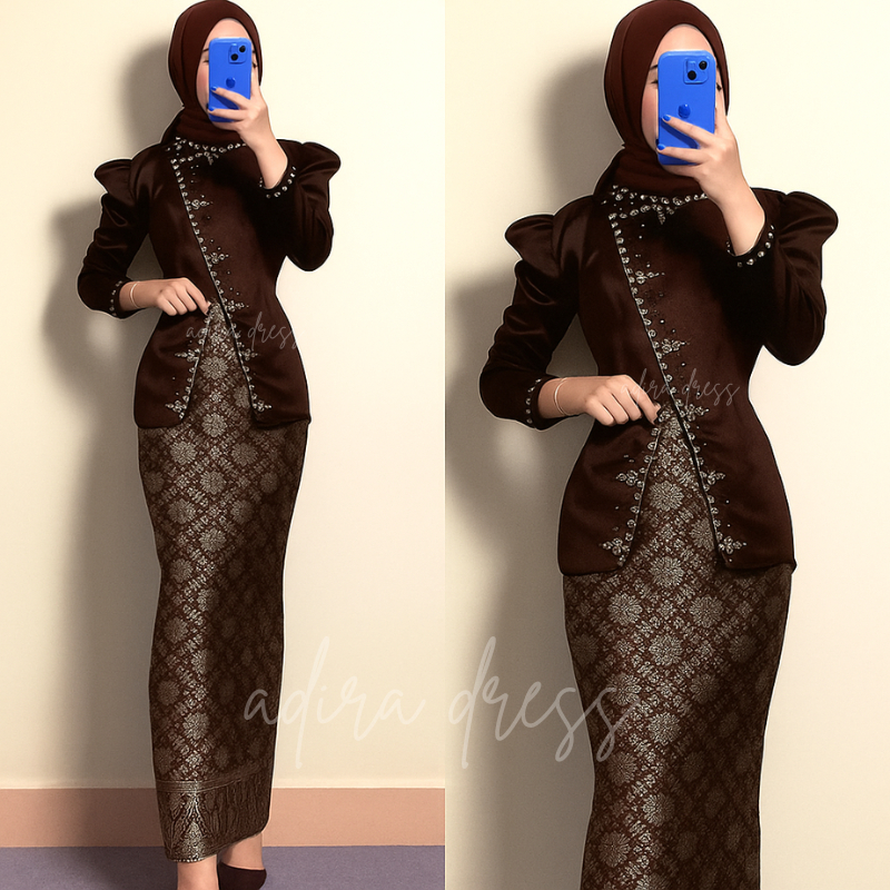 Jual Special Burgundy Mahogany | Inara Rok Songket One Set Satu Setel ...