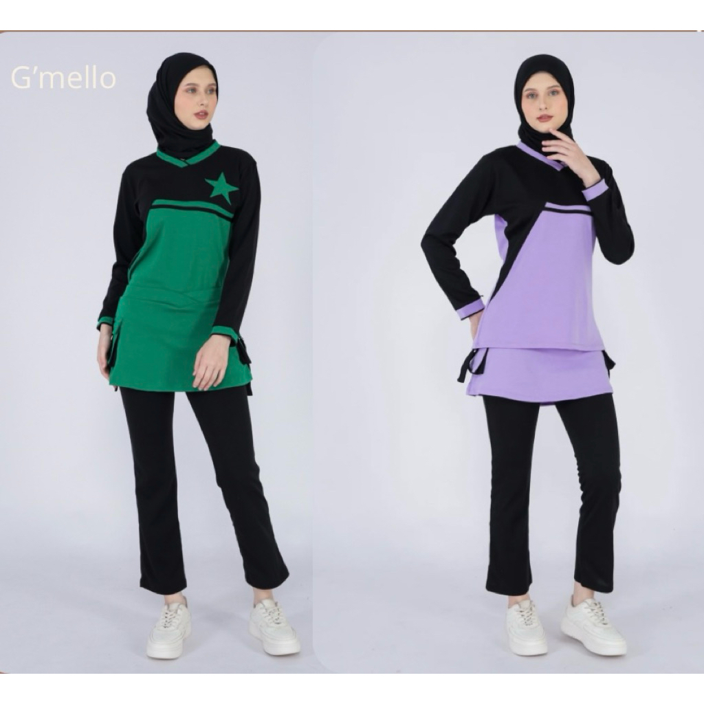 Jual SETELAN OLAH RAGA WANITA/BAJU SENAM AEROBIC MOTIF TERBARU/ONESET ...