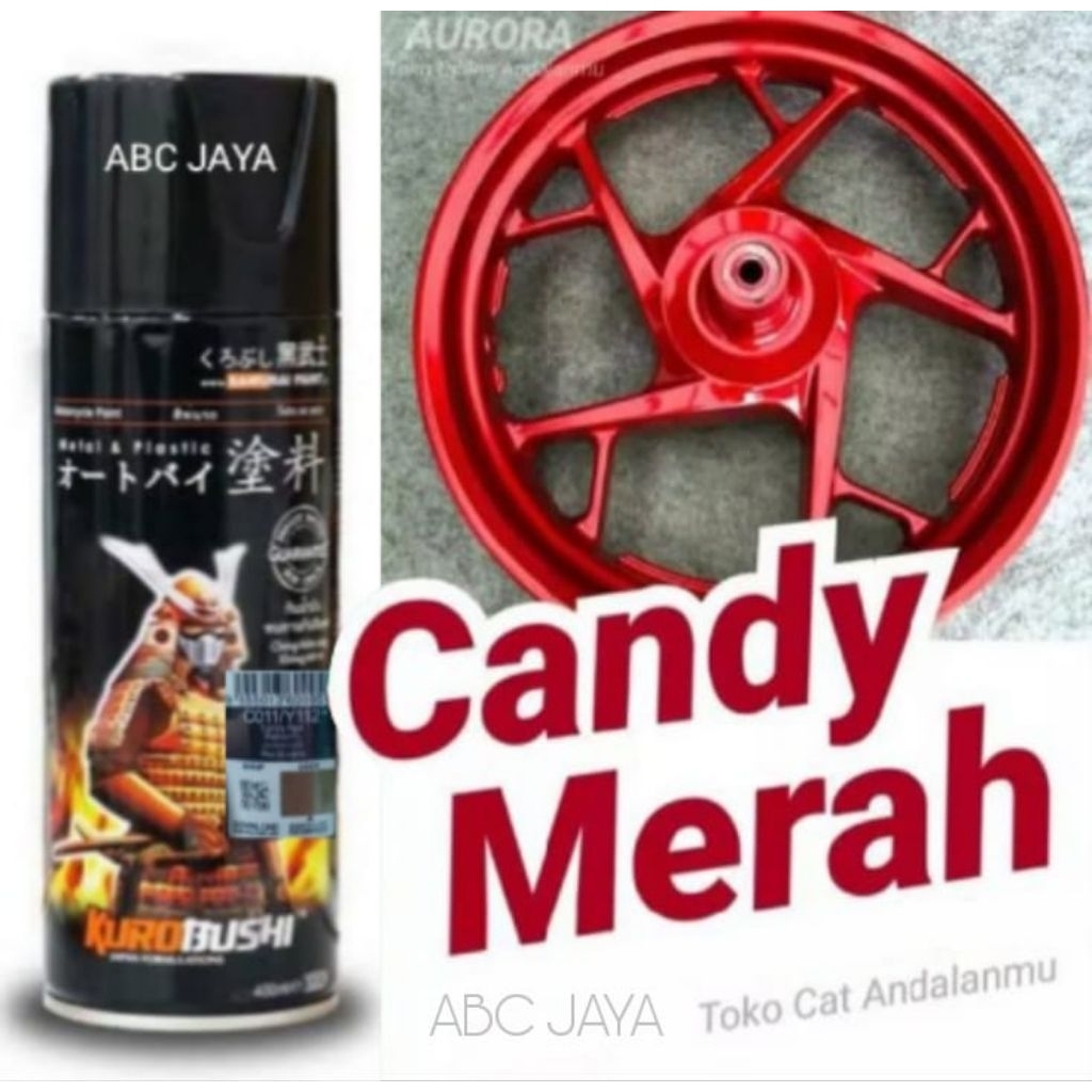 Jual Cat Pilok Samurai Paint Y112 CANDY TONE RED 400ml Candytone Merah ...