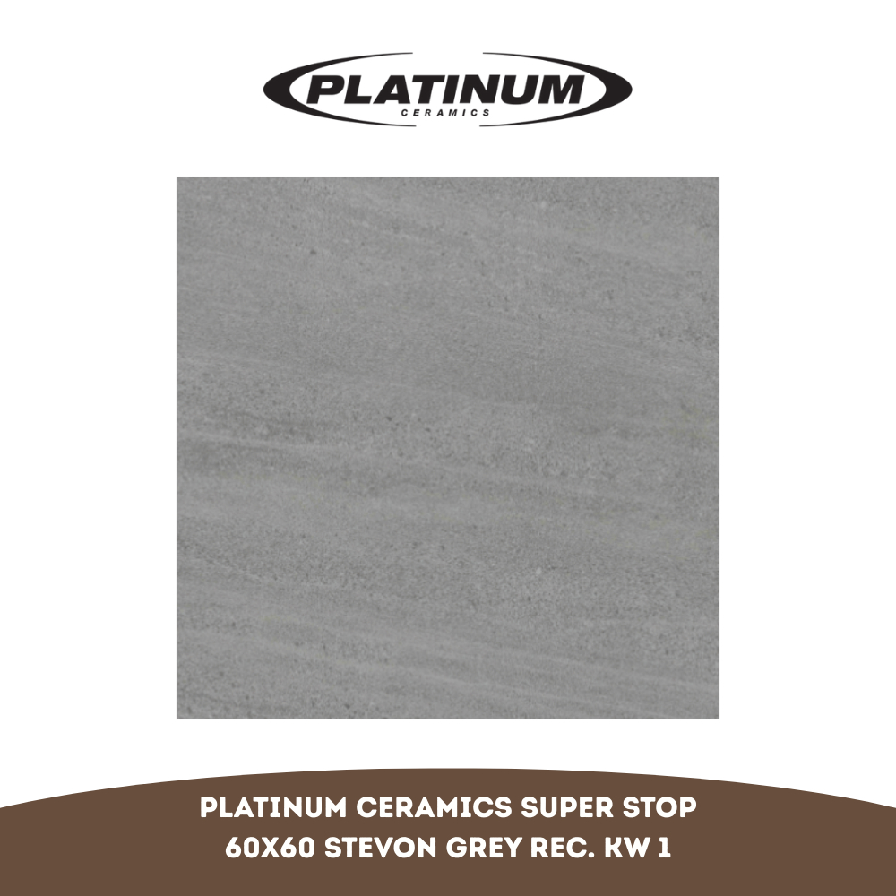 Jual Keramik Platinum Super Stop Stevon Grey Rectified 60X60 KW 1 per ...