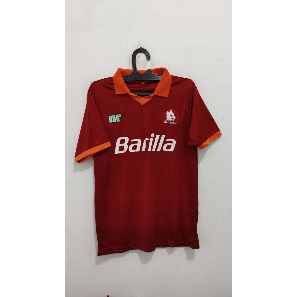 Jual jersey retro as roma Barilla size MLXL | Shopee Indonesia