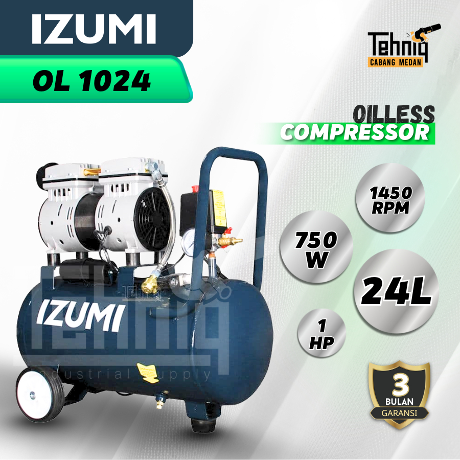 Jual Mesin Kompresor Angin Listrik NLG OL 10-24 Oil Less Compressor 1 ...