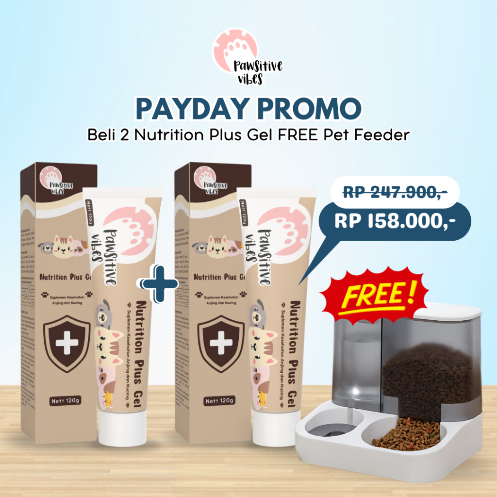 Jual Pawsitive Vibes - Beli 2 NUTRITION PLUS GEL 120g Free Pet Feeder ...
