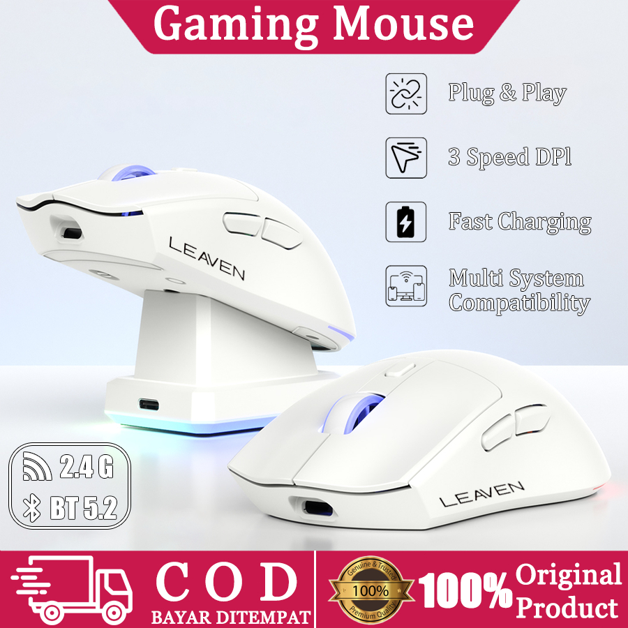 Jual 【COD】RGB wireless mouse & RGB charging dock Wireless 2-mode Gaming ...