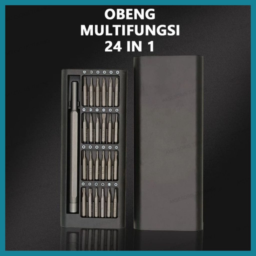 Jual Obeng Set 24 in 1 Magnetic Obeng HP Laptop Komputer Screwdriver ...