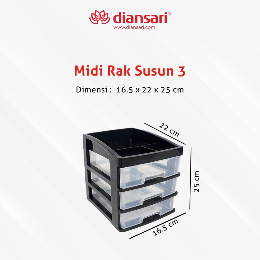 Jual DIANSARI Cabinet Midi Rak S/S 3/ Rack Kosmetik Stationery 3 Susun ...