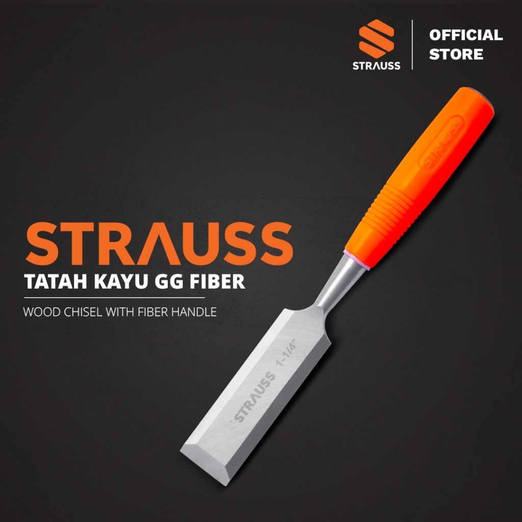 Jual STRAUSS Tatah Kayu Gagang Fiber - Wood Chisel With Fiber Handle ...