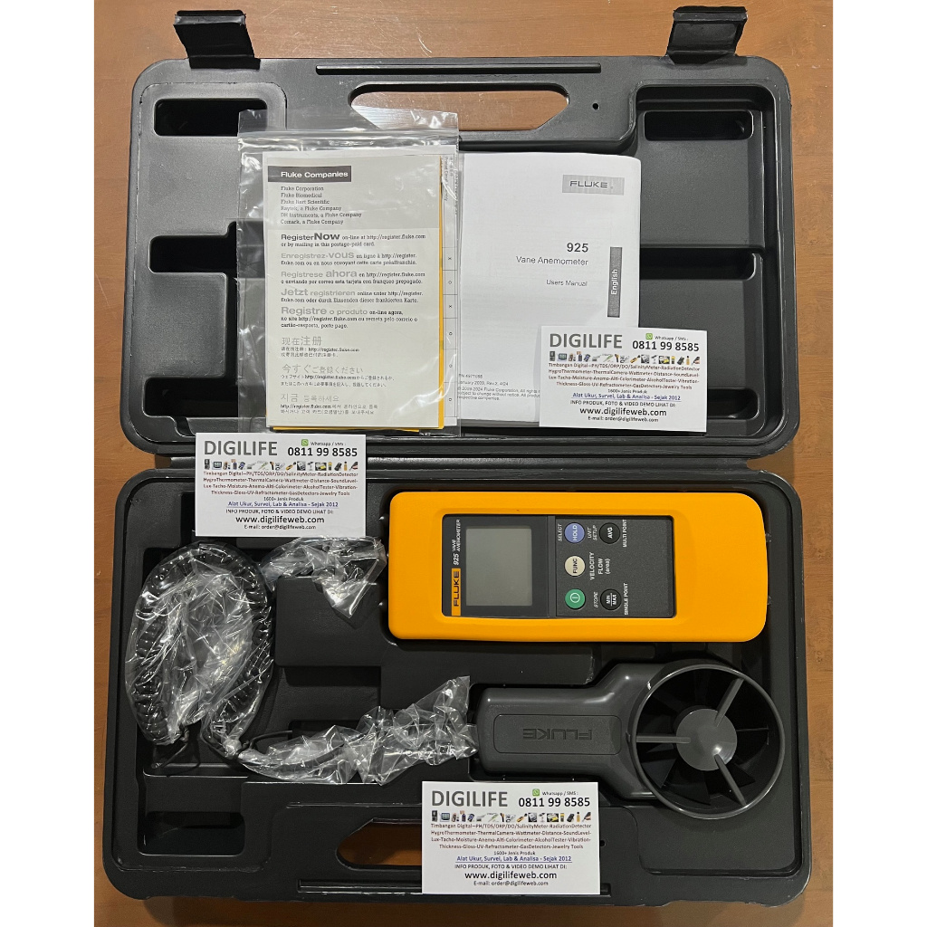 Jual Vane Anemometer Fluke 925 Digital HVAC Fluke925 Wind Meter Ukur ...