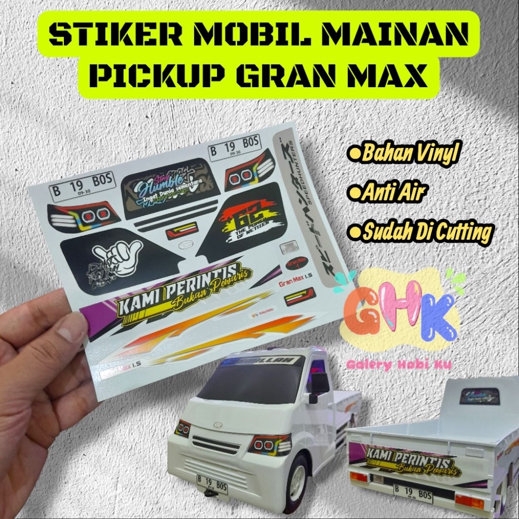 Jual Stiker Modif Mobil Mainan Plastik Gran Max Anti Air | Shopee Indonesia