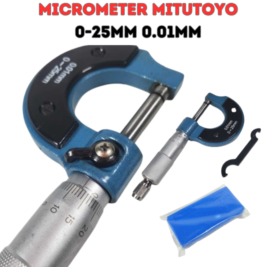Jual HAN Mitutoyo Micrometer 0-25mm 0.01mm Premium Presisi Akurasi 100% ...