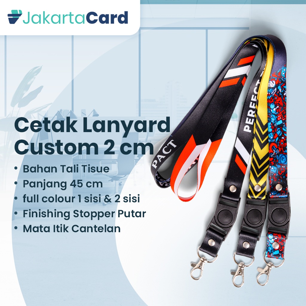 Jual Custom Tali Lanyard Sublim Printing 2 cm 1 atau 2 sisi Desain ...