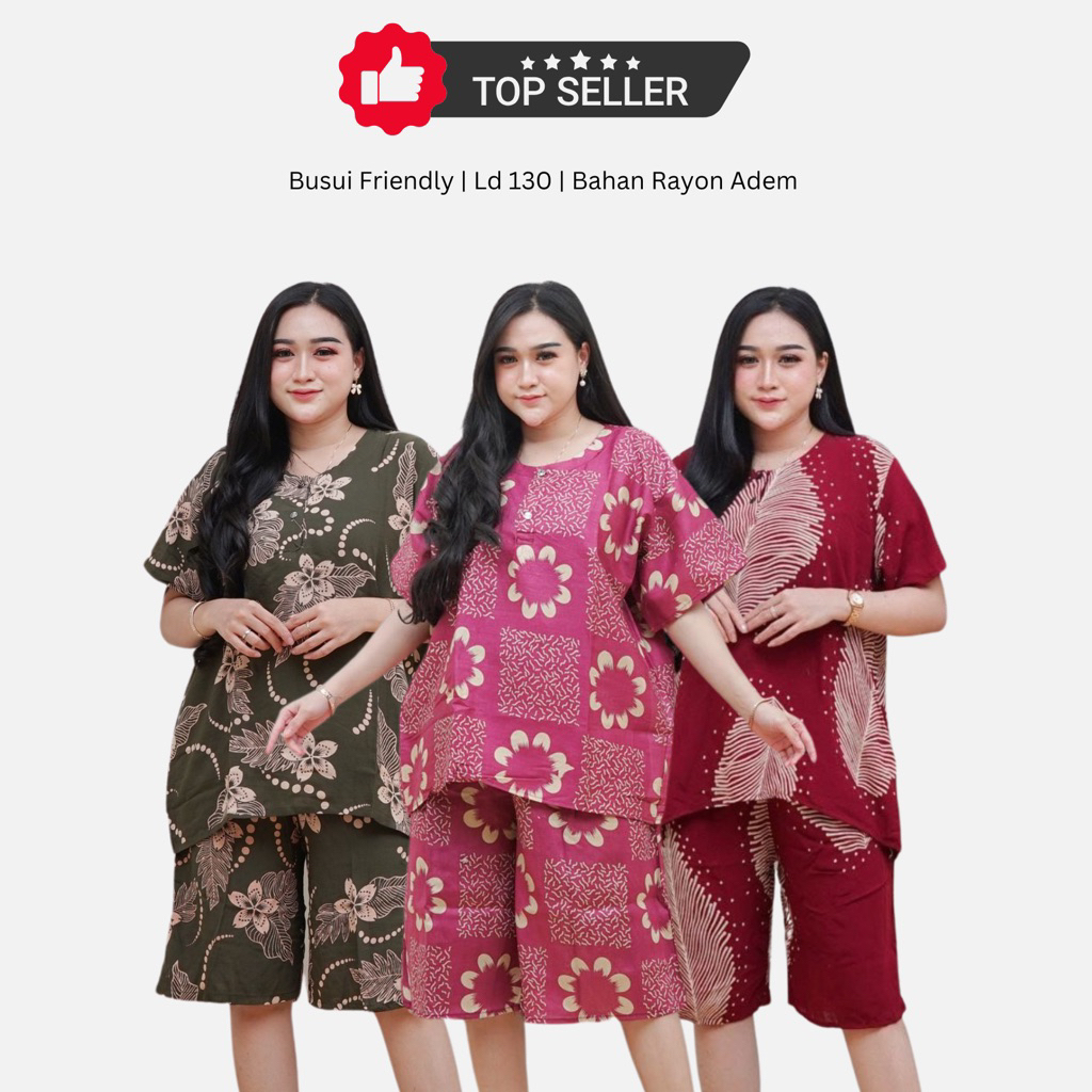 Jual Setelan Daster Kulot Jumbo Rayon Velissa – Baju Tidur Wanita Big ...