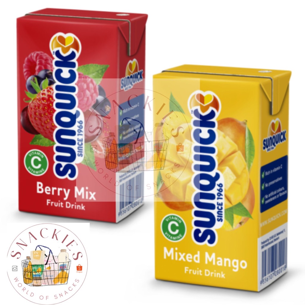 Jual Sunquick Fruit Drink Mix Berries / Mango Ready to Drink ( blm ada ...