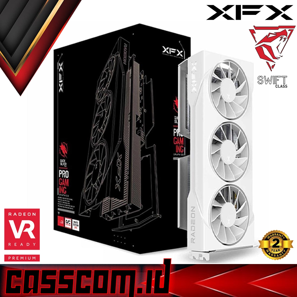 Jual VGA XFX AMD Radeon RX 9070 XT Swift White 16GB GDDR6 White Triple Fan Gaming Edition ...
