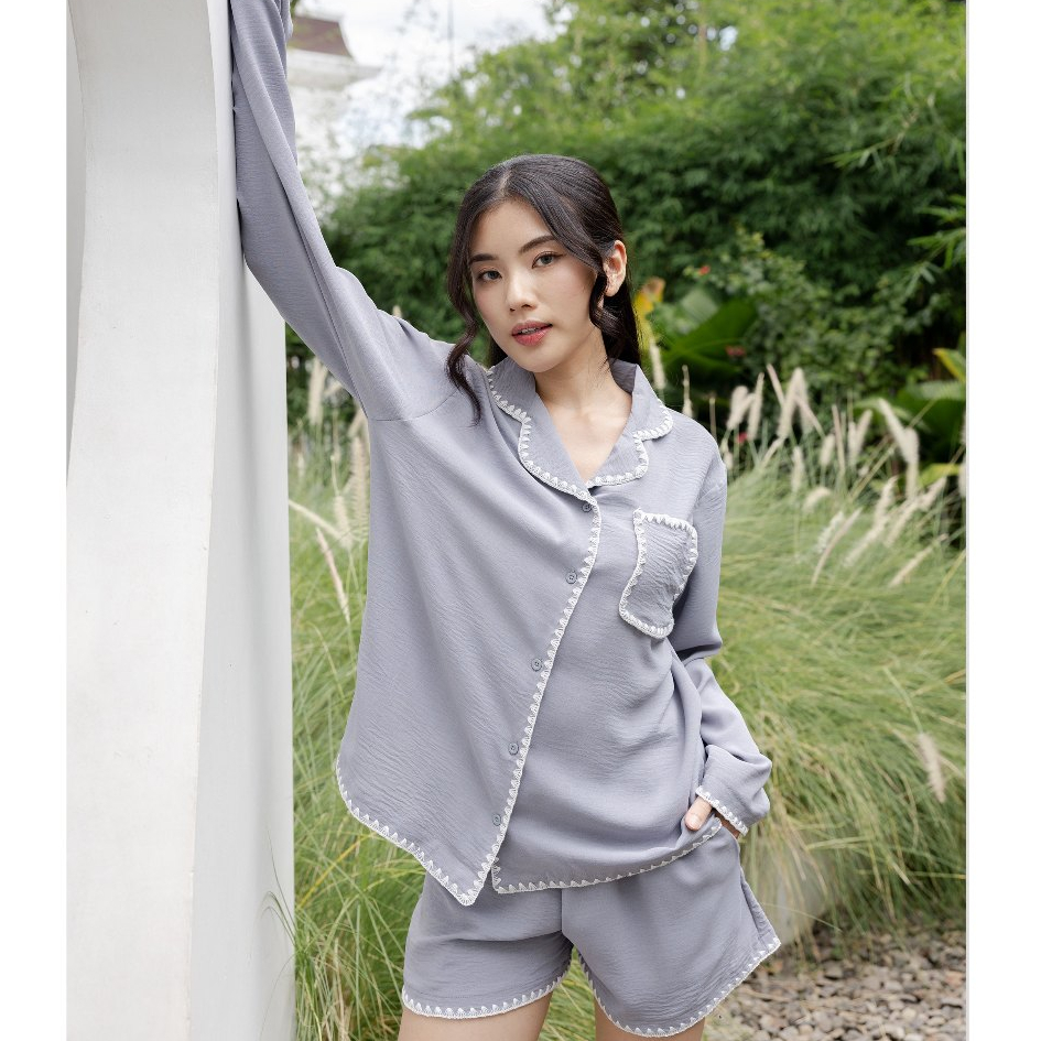 Jual COMODA - RUBY SET / Baju Tidur Lengan Panjang Wanita Jennie Piyama ...