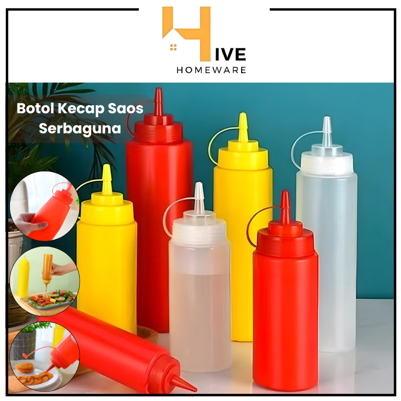 Jual HIVE Botol Kecap Saos Mayonaise Minyak Cuka Bahan Plastik Murah ...