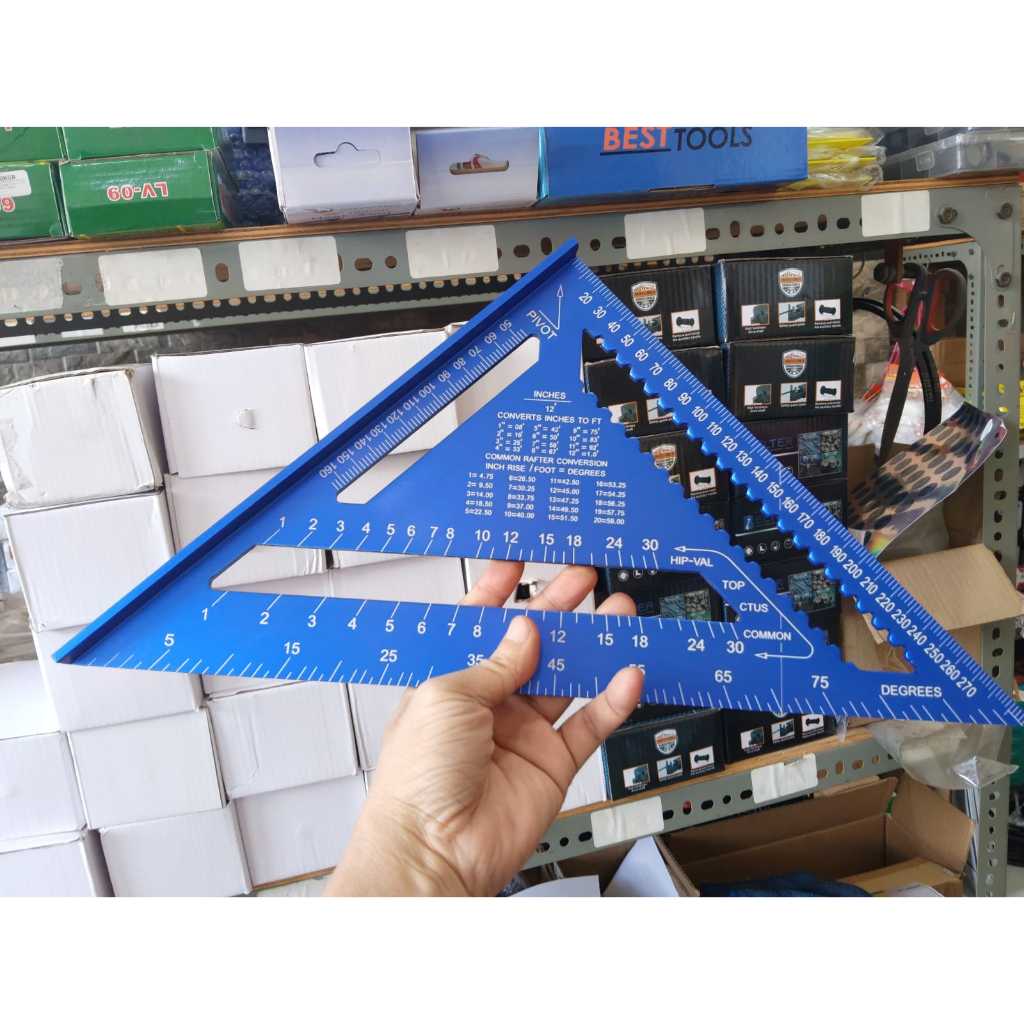 Jual PREMIUM professional rafter square 12 inch / speed square 12 ...