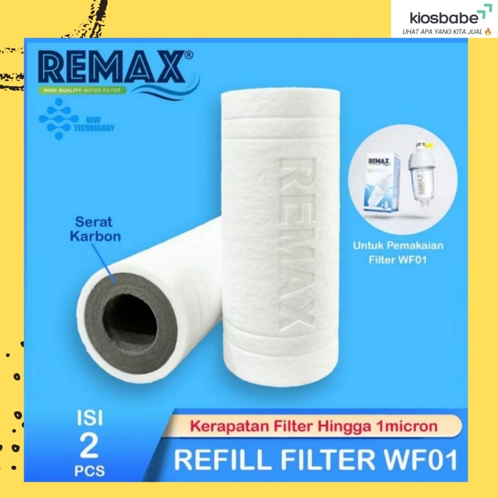 Jual REMAX - 1 Pack Isi 2 Pcs Buah - Isi Ulang Filter Air WF01 Refill ...