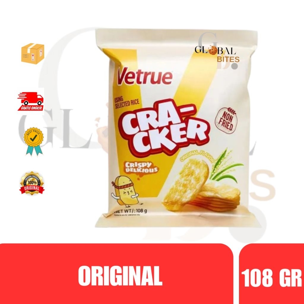 Jual Vetrue Rice Cracker 108gr Cheese Original Seaweed Keripik Beras ...