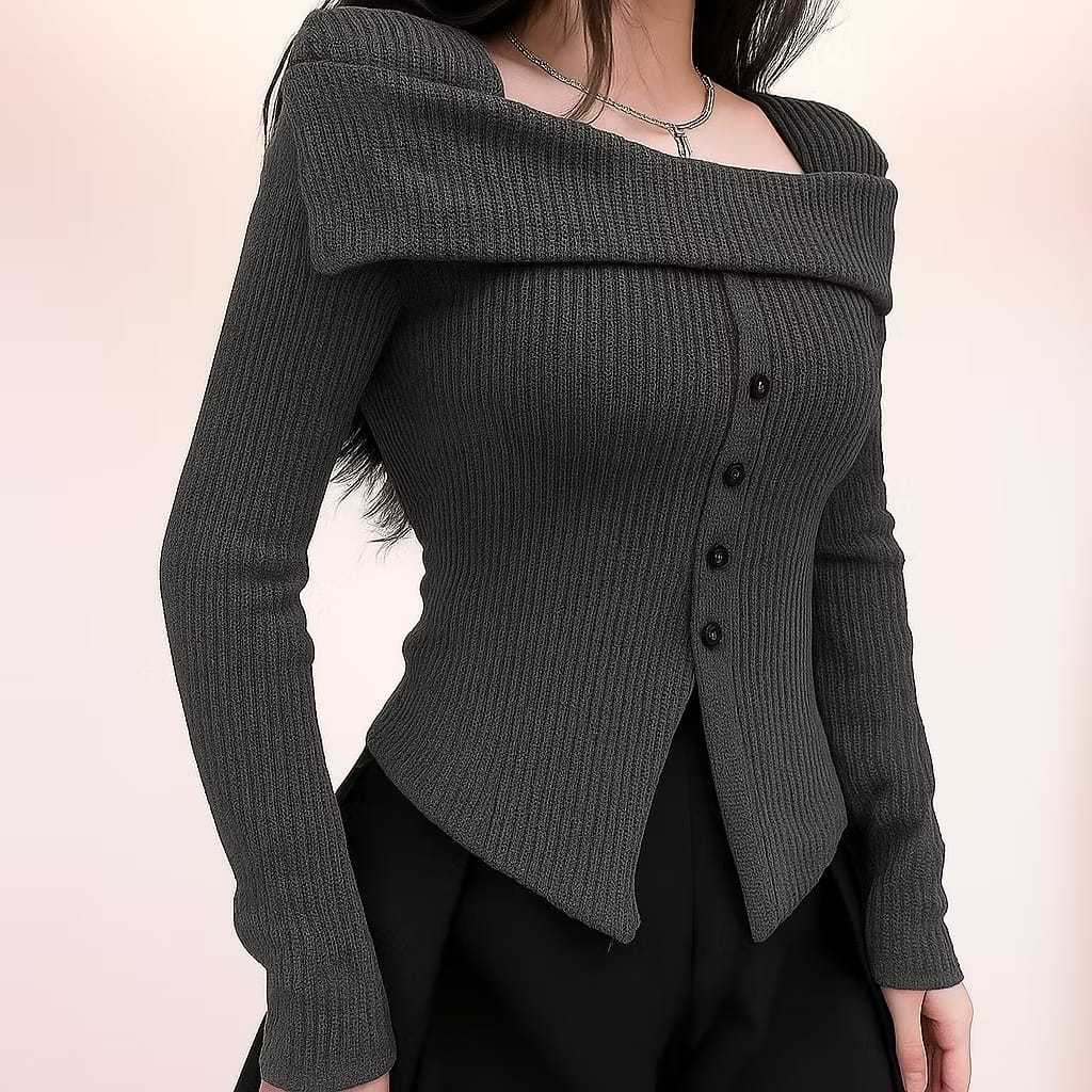 Jual Hana cable sweater rajut wanita crop baju rajut atasan wanita ...