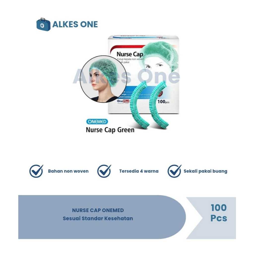 Jual Nurse Cap Onemed (Penutup Kepala) - Per Box | Shopee Indonesia