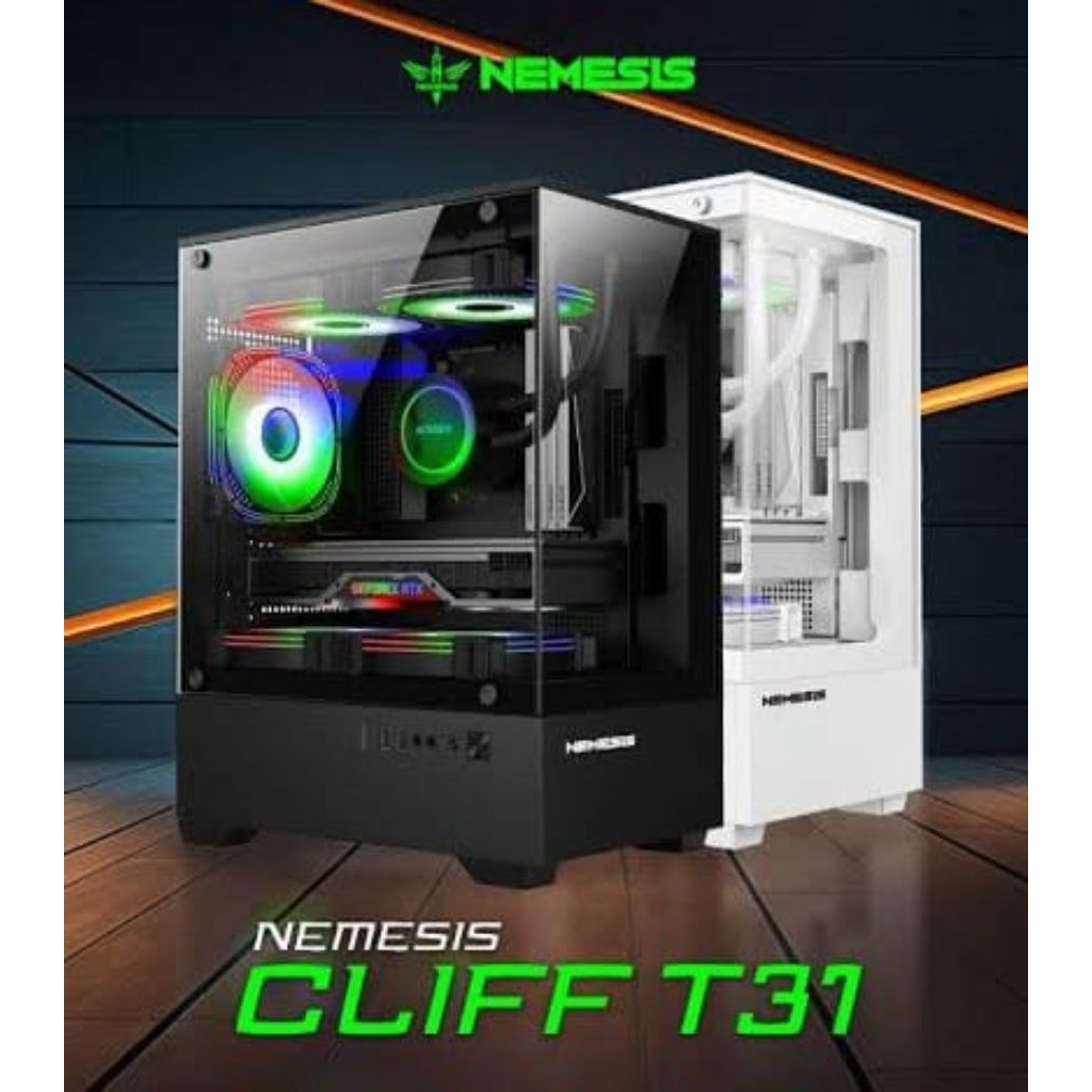 Jual CASING PC/PC CASE M-ATX M-ITX NYK NEMESIS CLIFF T31(BLACK ...