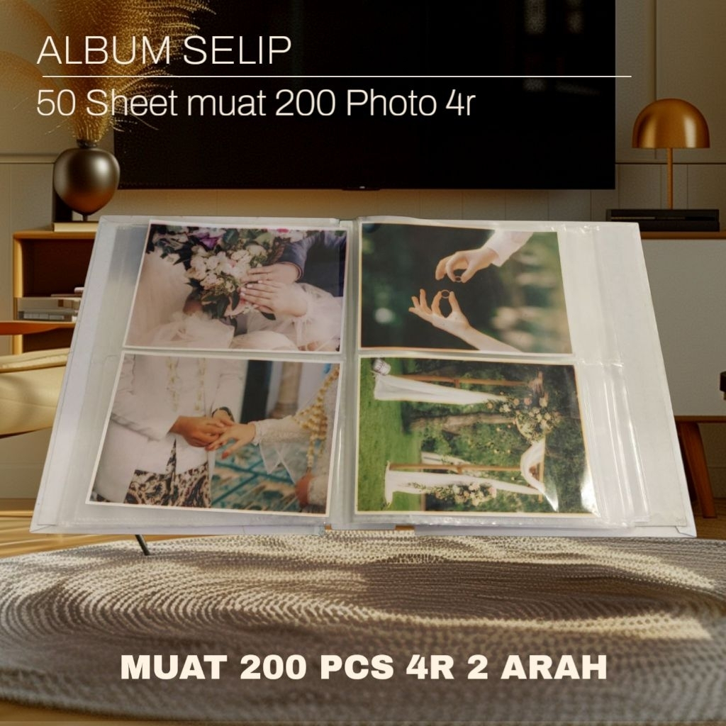 Jual ALBUM FOTO 4R ISI 50 SHEET MUAT 100 & 200 Foto 4R Model Selip ...