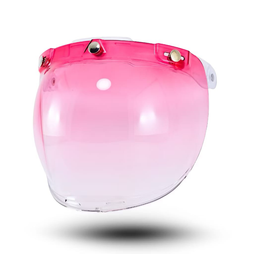 Jual SOJI Kaca Helm Bubble Gradasi Pink Biru Clear Smoke Hitam Kaca ...