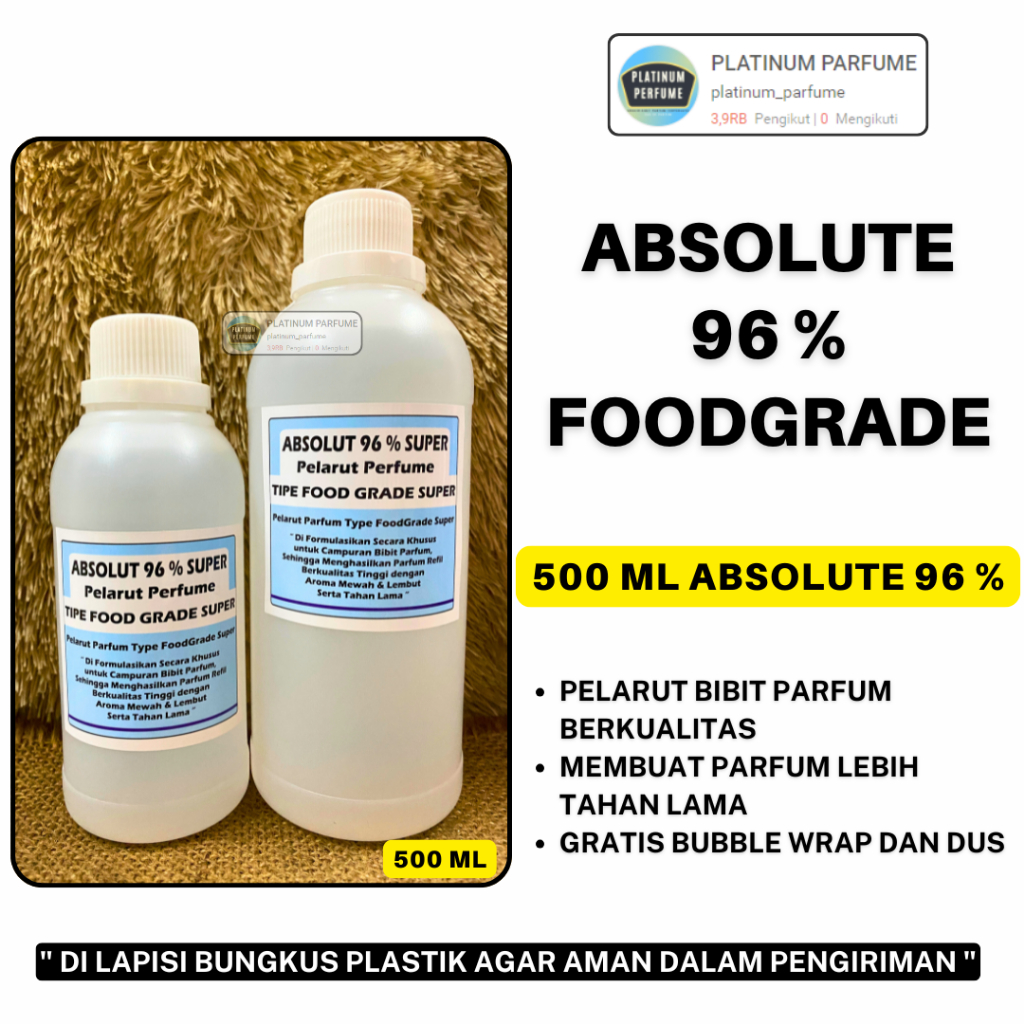 Jual CAMPURAN Bibit Parfum ABSOLUTE FOODGRADE 96 % ( 500 ML Botol ...