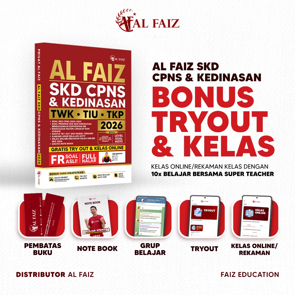 Jual Buku SKD CPNS KEDINASAN TWK TIU TKP AL FAIZ 2026 | Shopee Indonesia