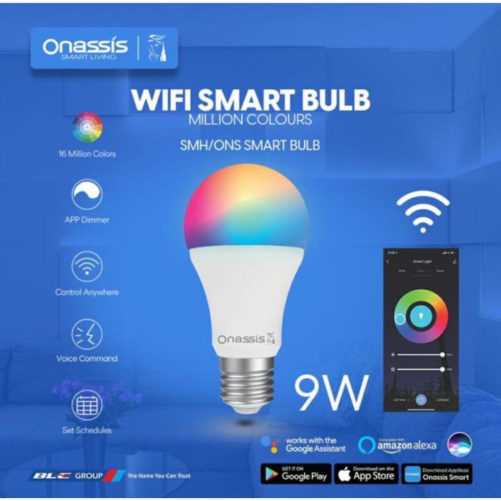 Jual ONASSIS SMART LIGHT BULB 9 W / Lampu Onassis Smart Home / LAMPU ...