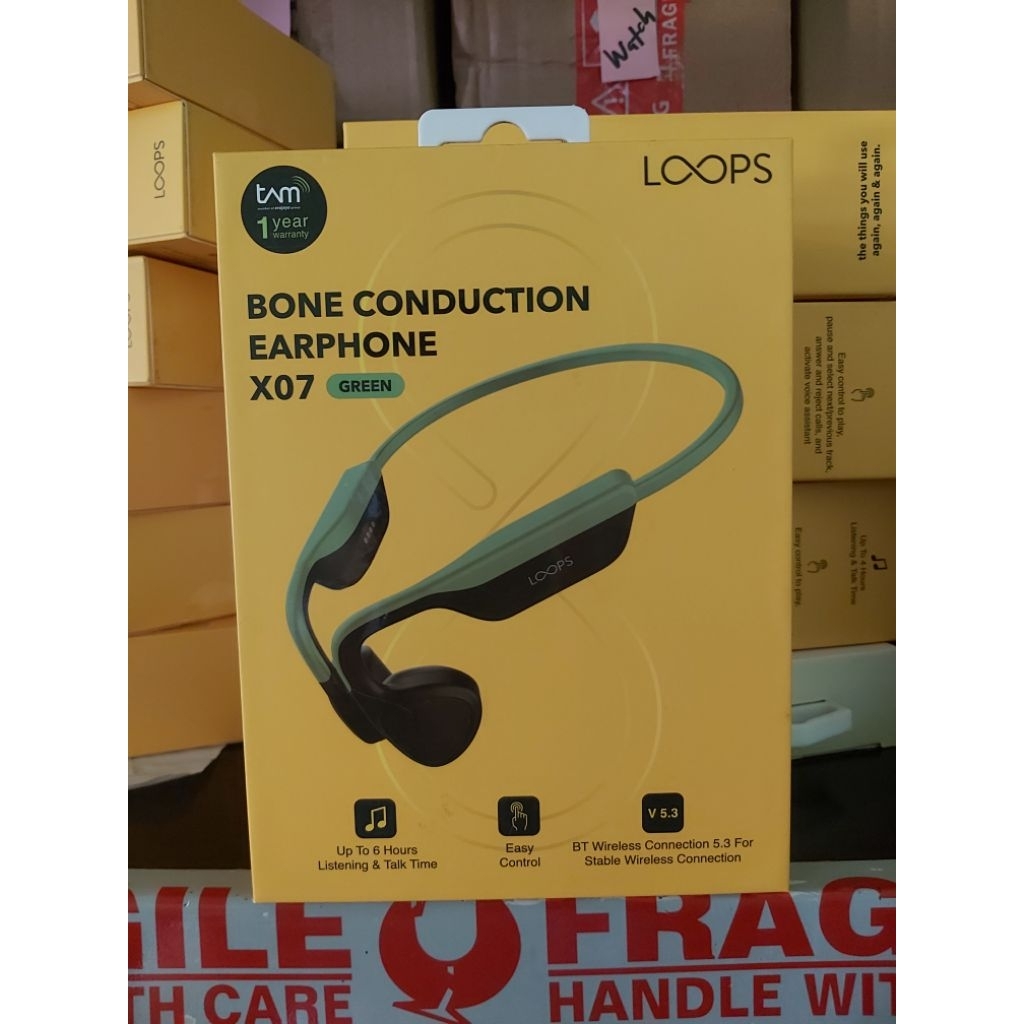 Jual [BARU] Loops Bone Conduction Earphone X07 - Bluetooth 5.3 - Built ...
