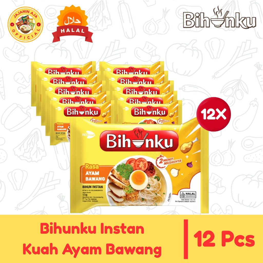 Jual Bihunku Instan Kuah Ayam Bawang 55gr - Bundling 12 Pcs | Paket ...