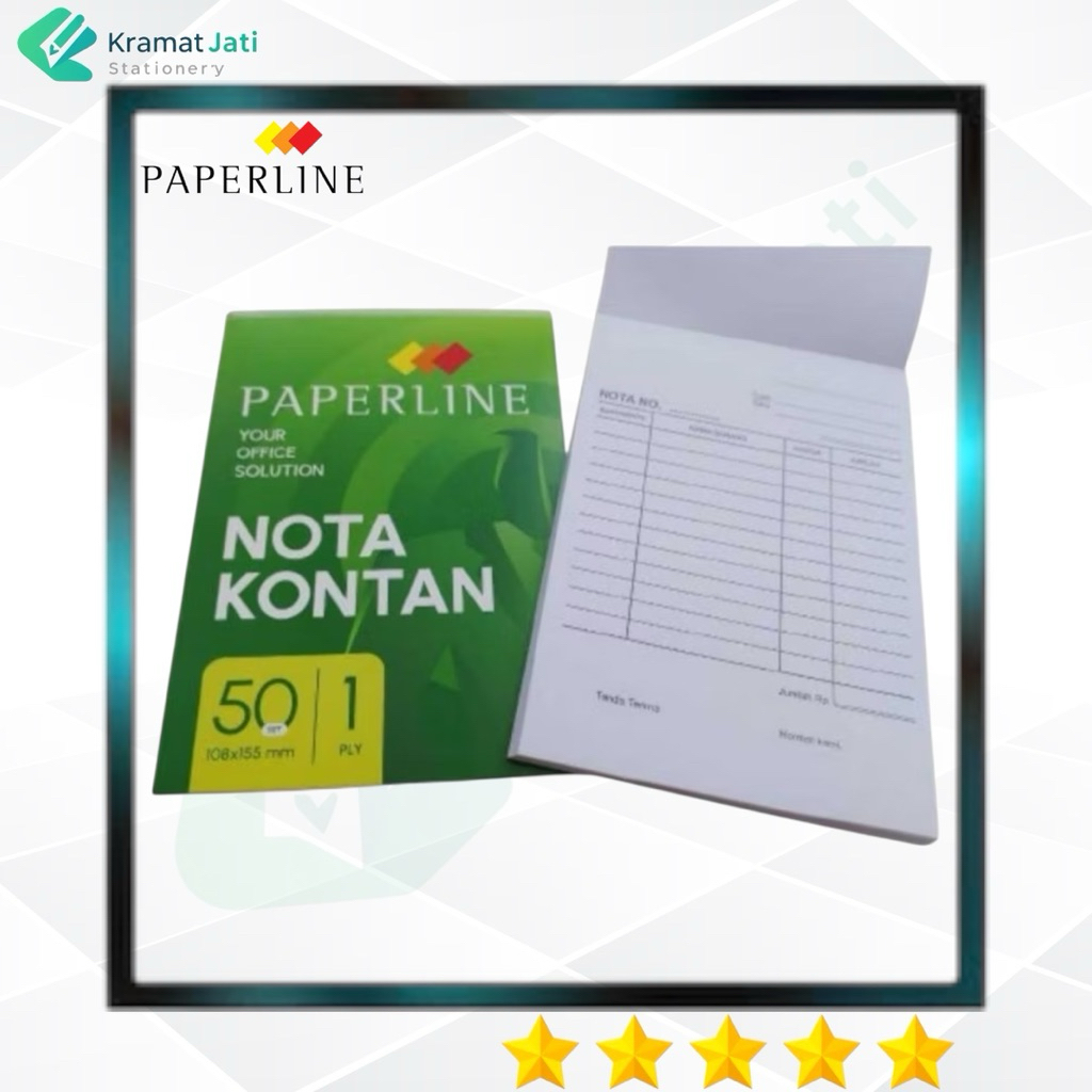 Jual PAPERLINE Nota Kontan 1 Ply/1 Rangkap [1 Pcs] | Shopee Indonesia
