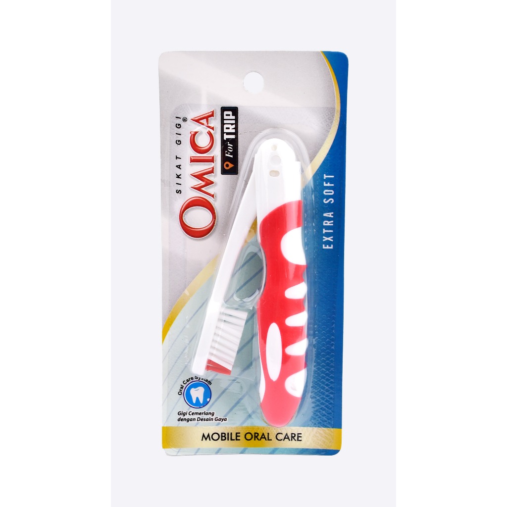 Jual Sikat Gigi Travel Lipat Extra Soft Halus OMICA Toothbrush For Trip ...