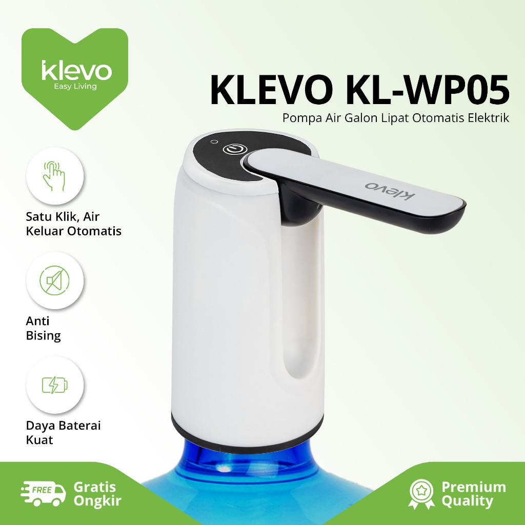 Jual KLEVO KL-WP05 Pompa Air Galon Lipat 1 Tombol Otomatis Elektrik ...