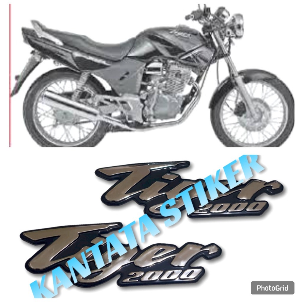 Jual emblem tiger 2000 chrome kanan dan kiri | Shopee Indonesia