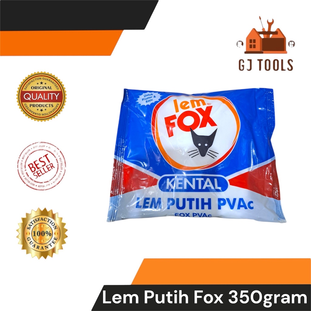 Jual LEM FOX PUTIH BUNGKUSAN 350 GRAM - LEM PUTIH PVAC FOX - LEM KAYU ...