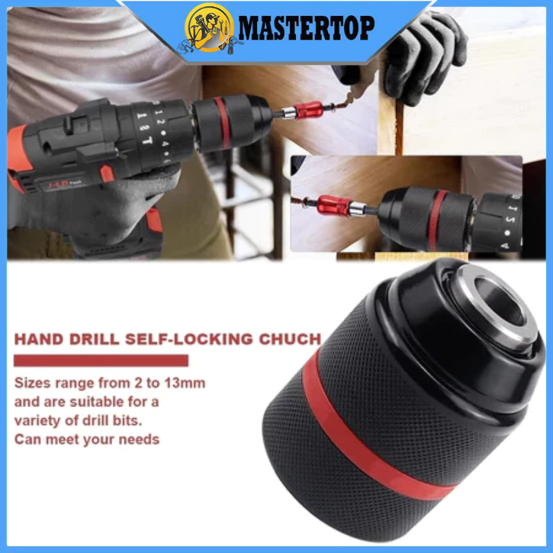 Jual Kepala Bor 10mm / Keyless Hand Electric Drill Chuck With Lock Self ...