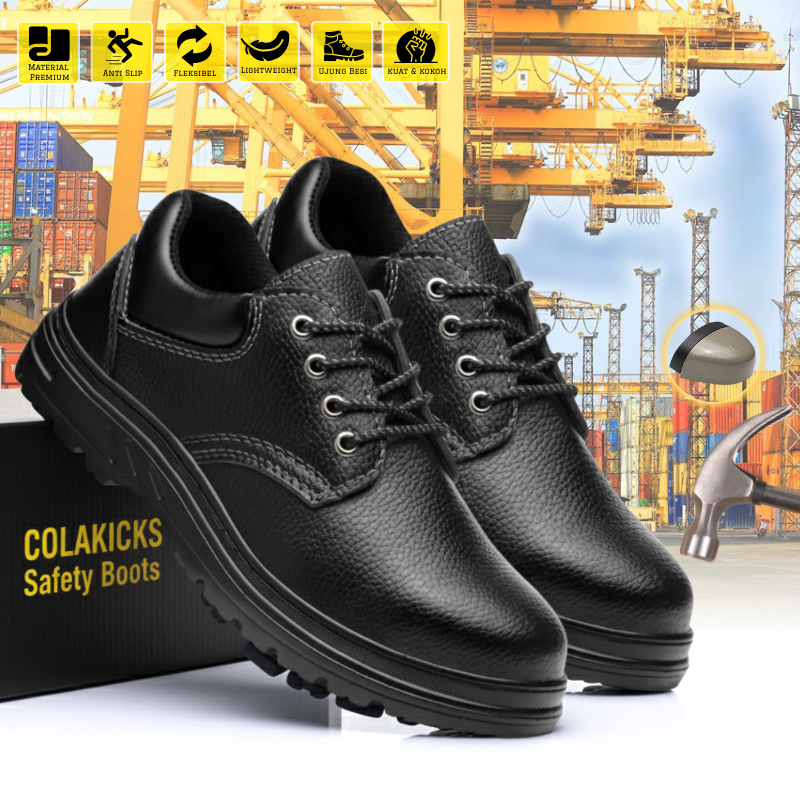 Jual Sepatu Safety Pria Ujung Besi - Safety Low Boots Basic - Sepatu ...