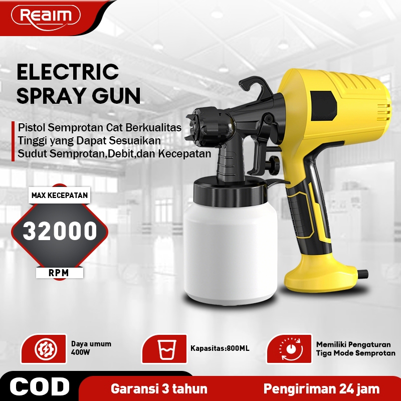 Jual Reaim Electric Spray Gun 800ML Mesin Cat Semprot Paint semprot Cat ...