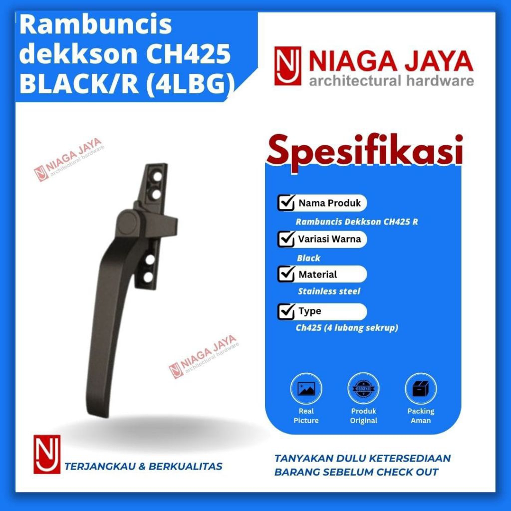 Jual Rambuncis Dekkson CH425 BLACK/R & BLACK/L (4LBG) | Shopee Indonesia