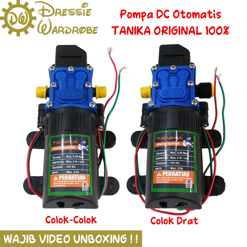 Jual Pompa DC Dinamo Single Pump Otomatis 12V merk TANIKA ORIGINAL 100% ...