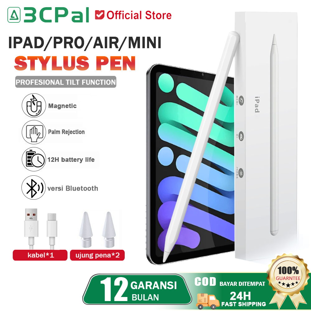 Jual 3CPAL Stylus Pen iPad Touch Screen Pen with Palm Rejection Tilt ...