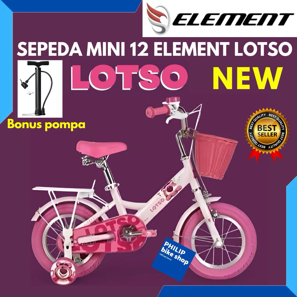 Jual Sepeda Anak 12 Inch Element Pipiyo Lotso New | Shopee Indonesia