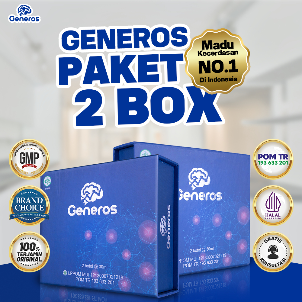 Jual 𝐃𝐈𝐒𝐓𝐑𝐈𝐁𝐔𝐓𝐎𝐑 Generos Paket 2 Box isi 4 Botol @30ml - Madu Herbal ...