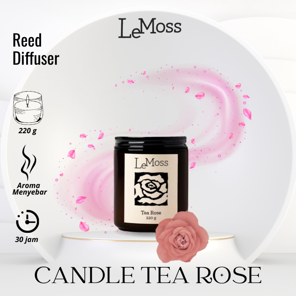 Jual LeMoss Candle Tea Rose – Lilin Aromaterapi Mewah dengan Wangi ...